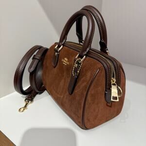 Coach | Bags | Coach Mini Rowan Crossbody Bag Ccf29 Suedeimvintage Brown | Poshmark